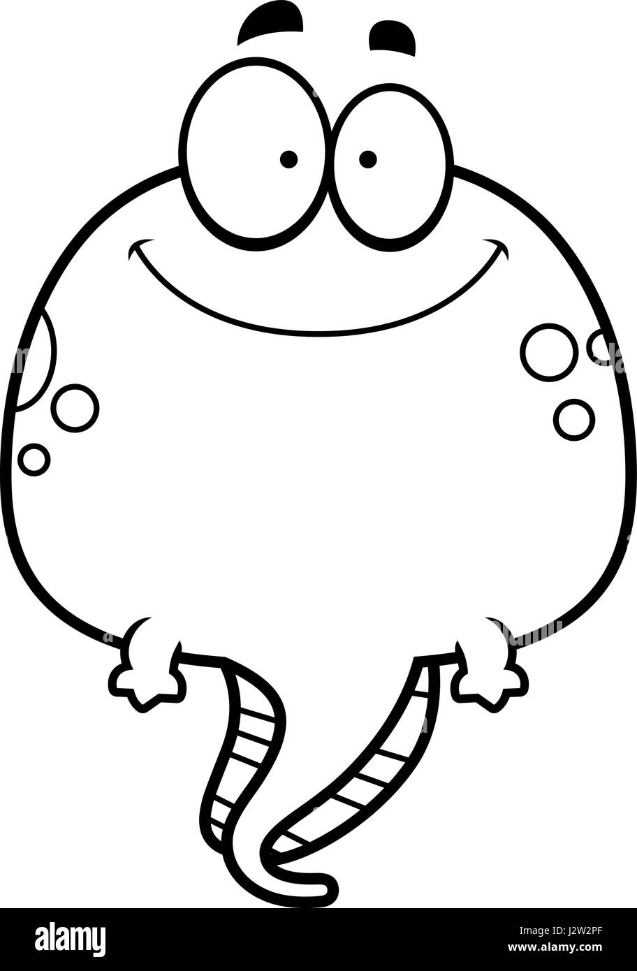 A cartoon illustration of a tadpole smiling Stock Vector Image & Art ...