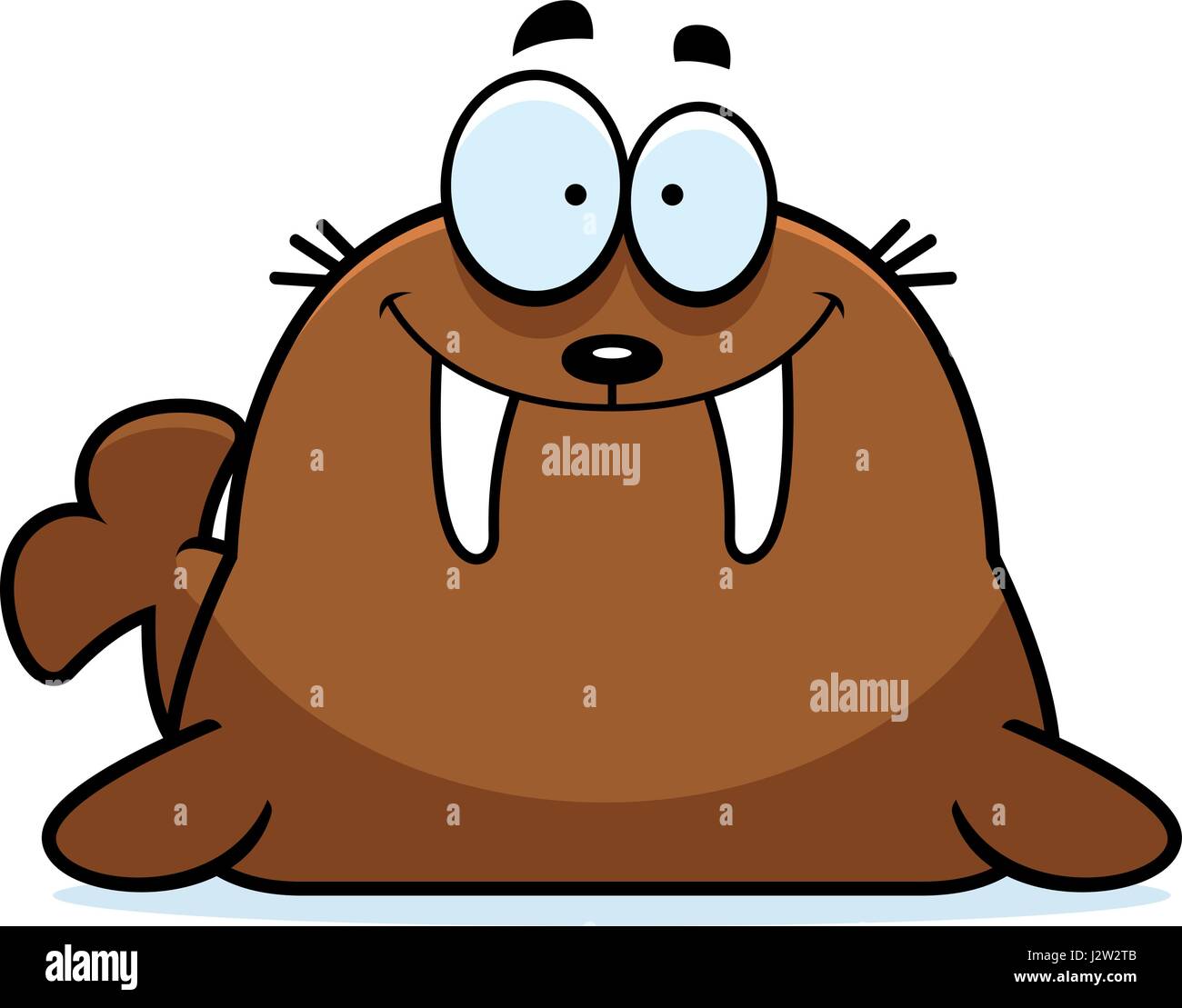 A cartoon illustration of a walrus smiling Stock Vector Image & Art - Alamy