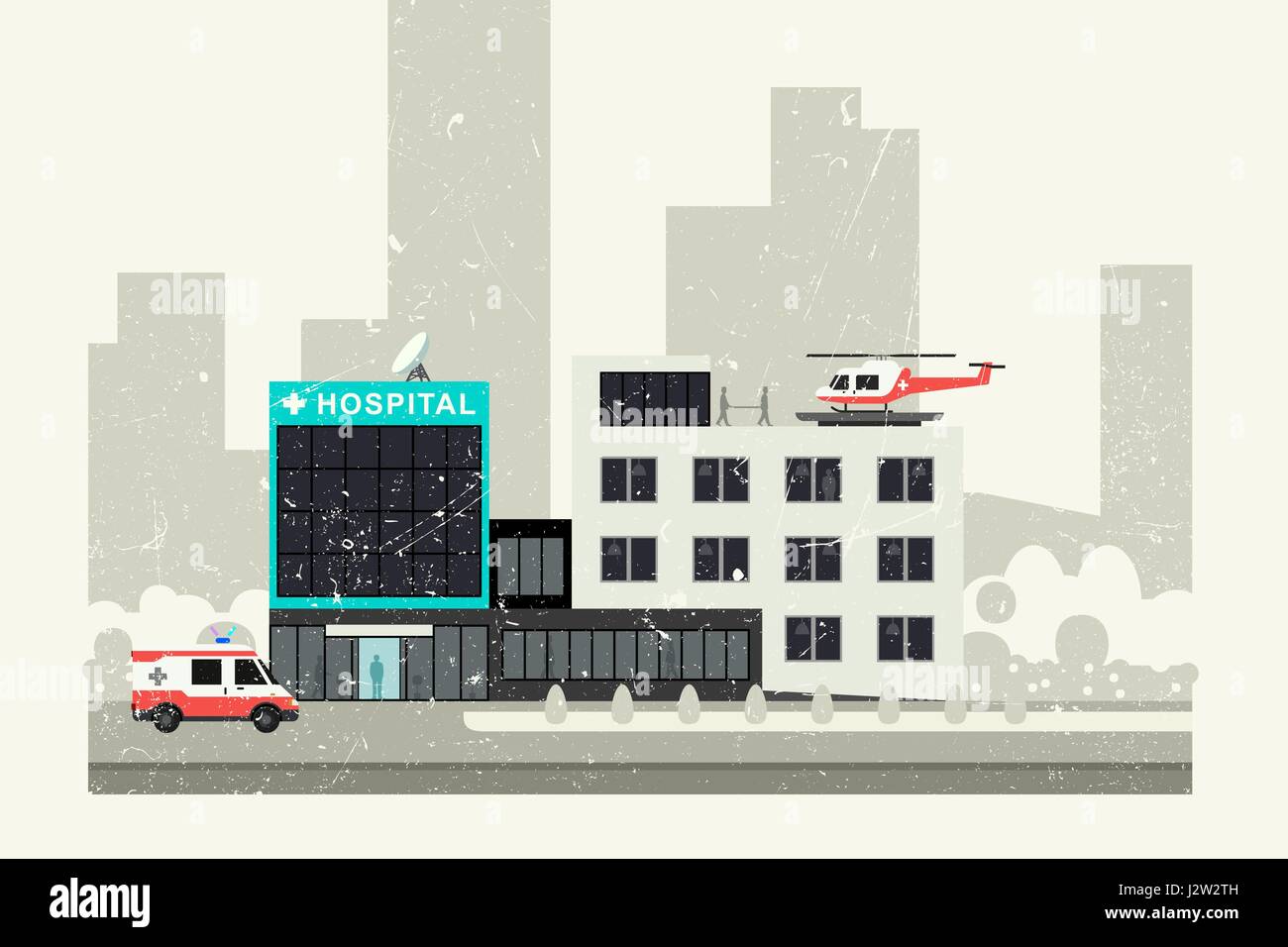 Emergency helicopter hospital Stock Vector Images - Alamy