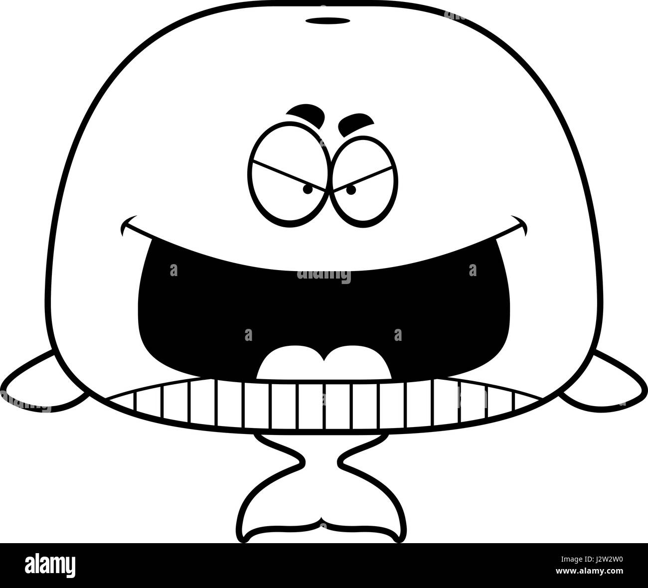 A cartoon illustration of an evil looking whale Stock Vector Image ...