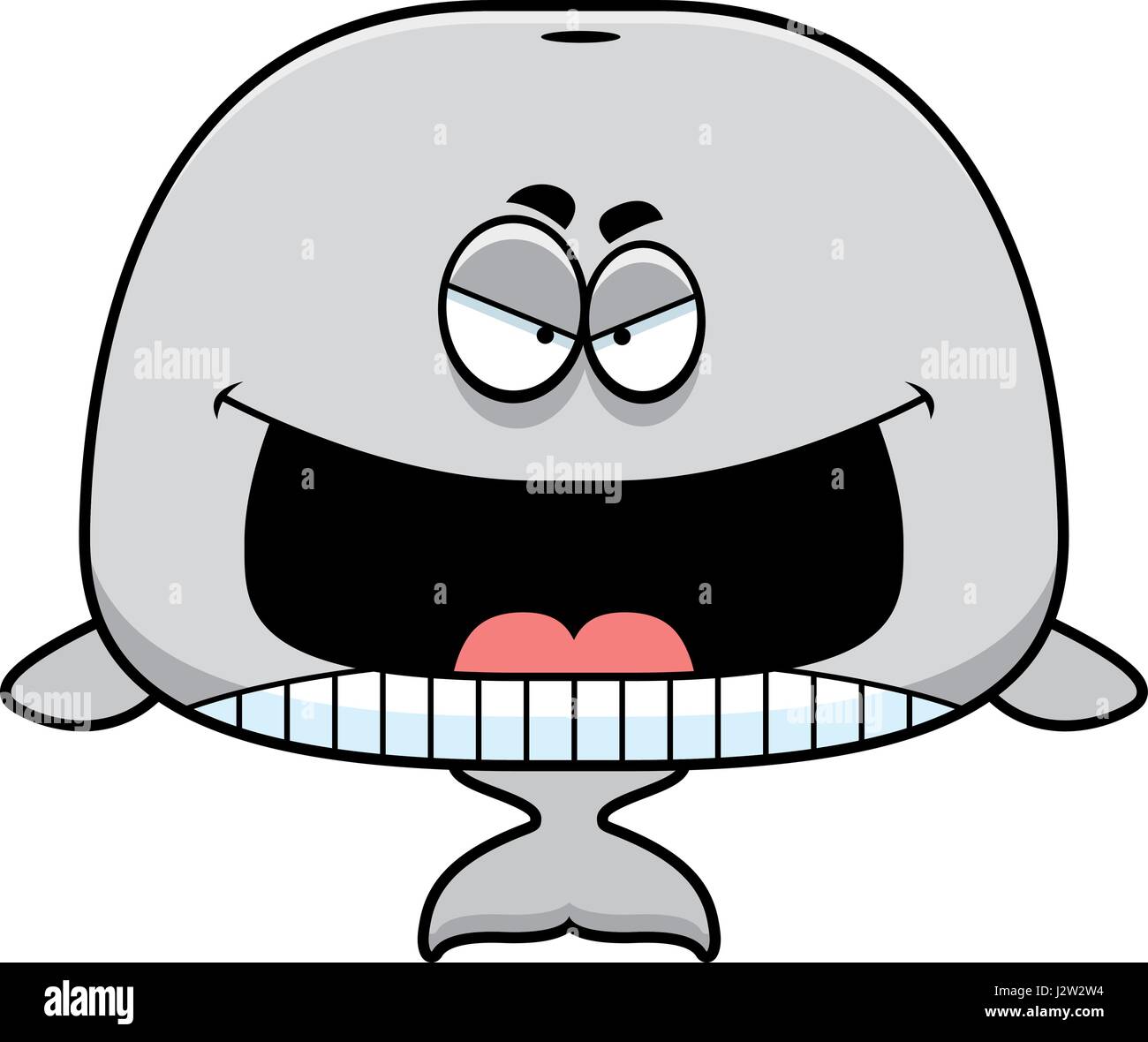 A cartoon illustration of an evil looking whale Stock Vector Image ...