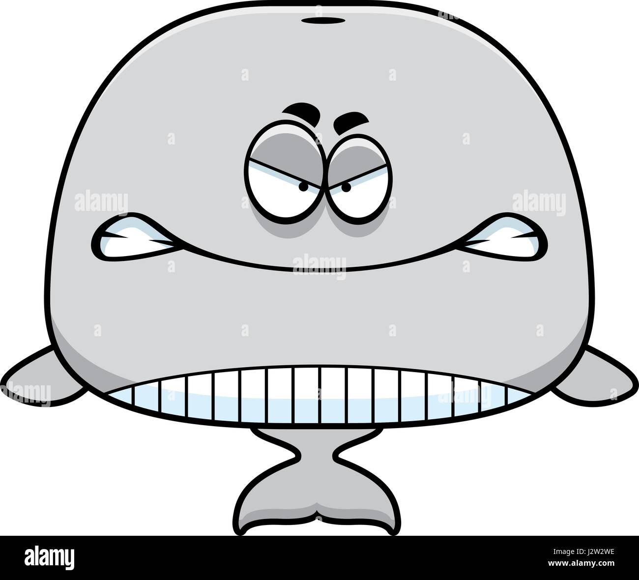 A cartoon illustration of a whale looking angry Stock Vector Image ...