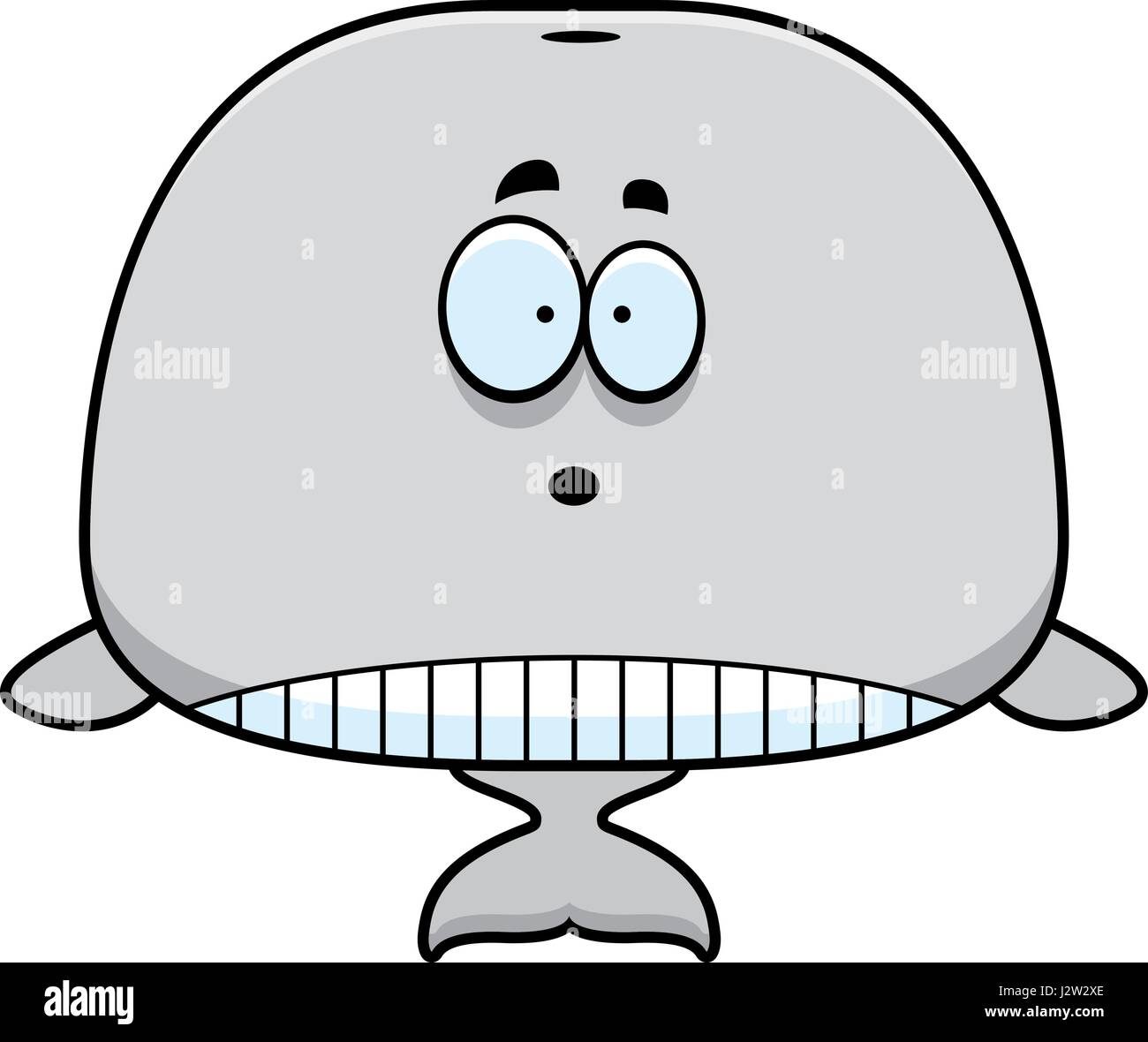 A cartoon illustration of a whale looking surprised Stock Vector Image ...