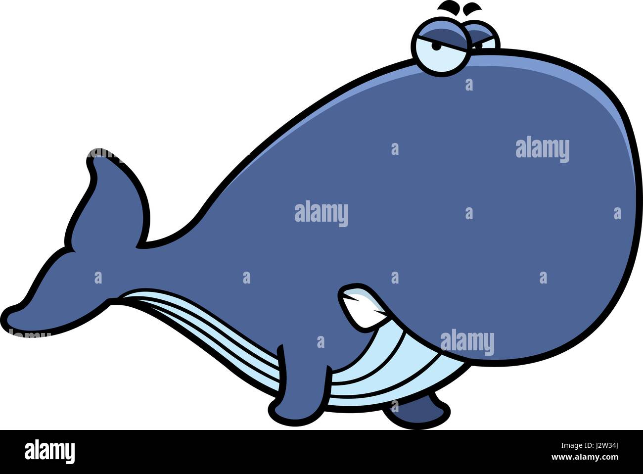 A cartoon illustration of a whale with an angry expression Stock Vector ...