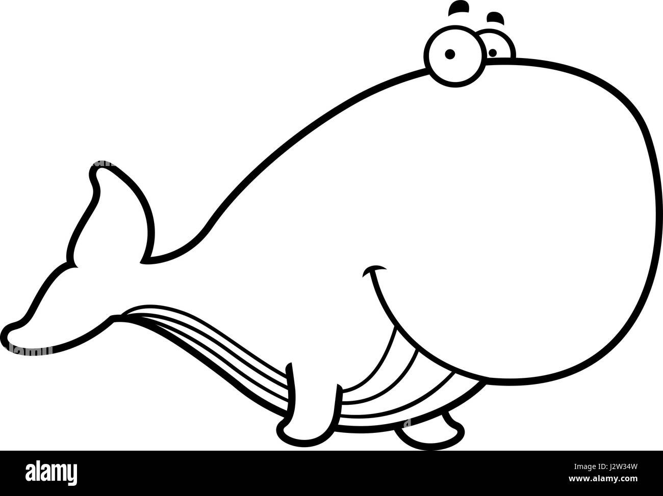 A cartoon illustration of a whale happy and smiling Stock Vector Image ...