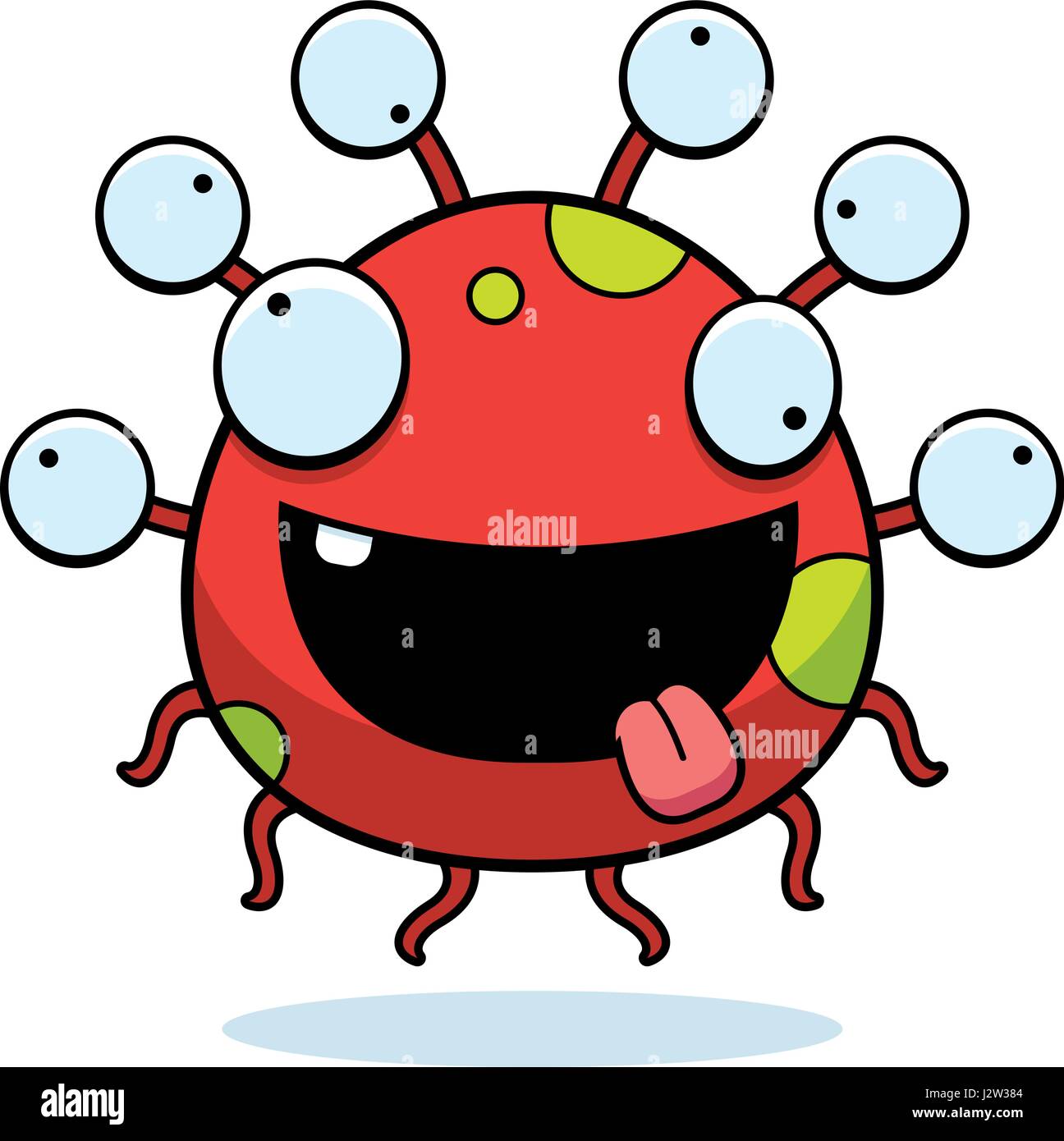 A cartoon illustration of an eyeball monster looking crazy Stock Vector ...