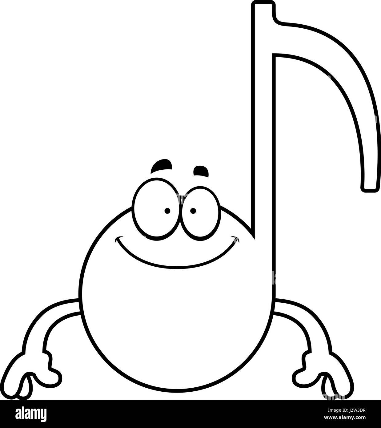 Cartoon music note smiling happy Stock Vector Images - Alamy