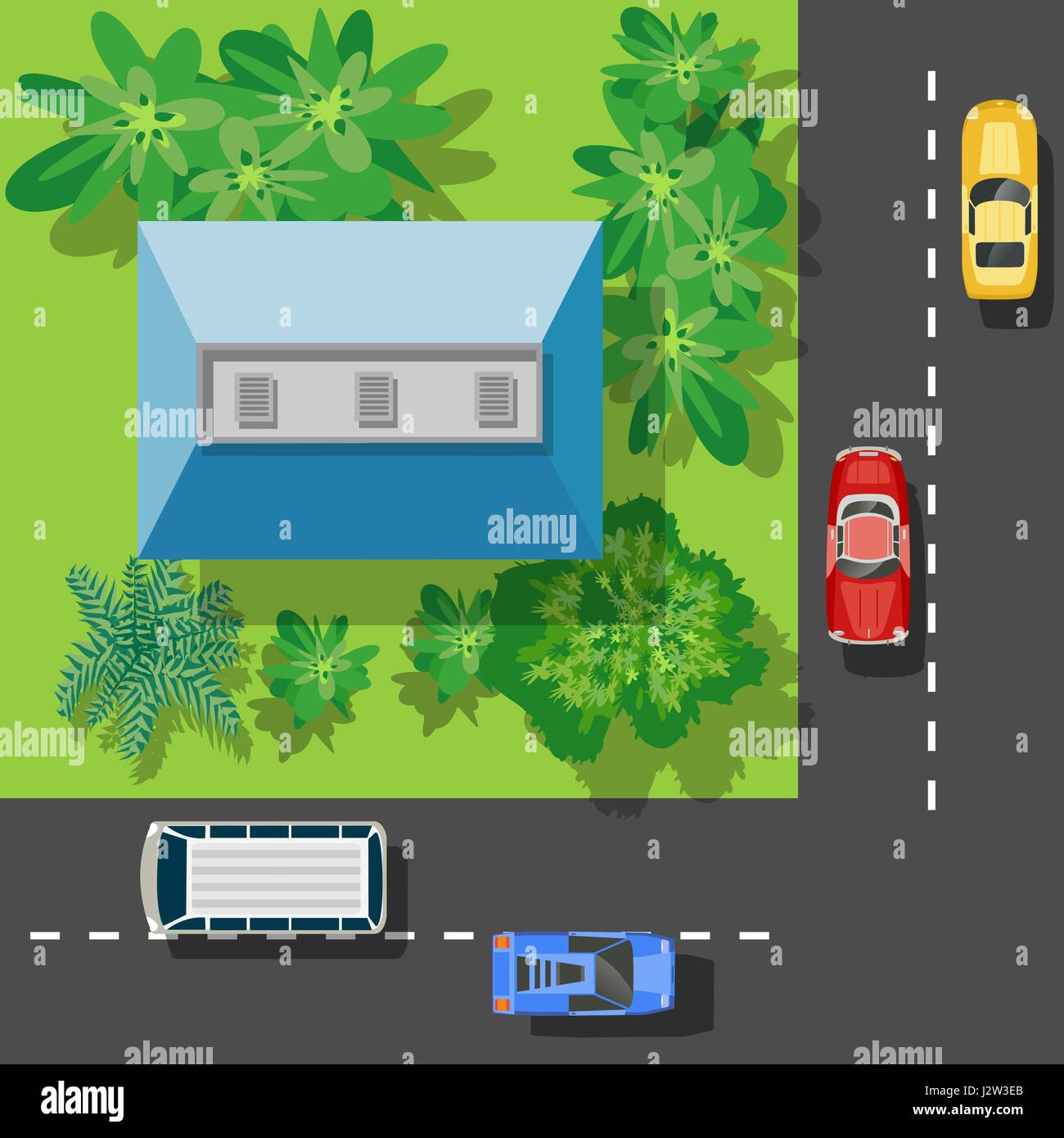 City street with Stock Vector Image & Art - Alamy