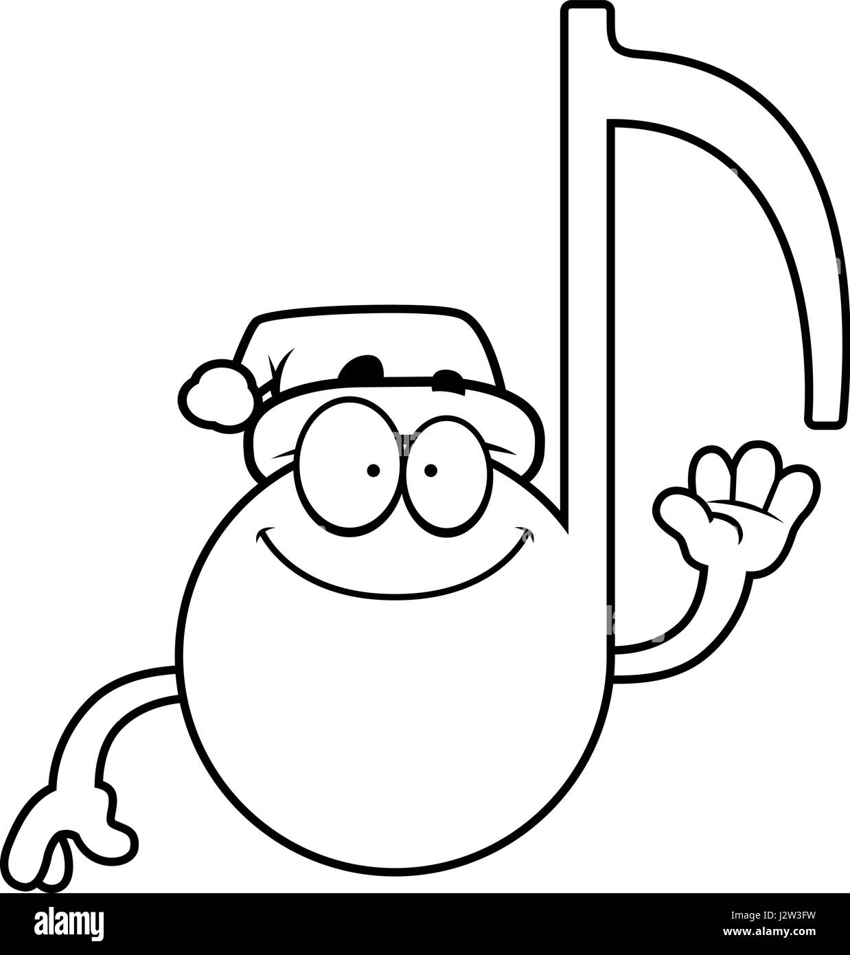 Musical note santa hat Stock Vector Images - Alamy