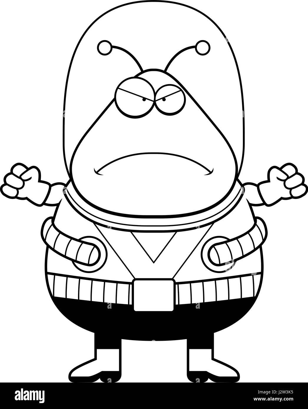 A cartoon illustration of an alien looking angry Stock Vector Image ...