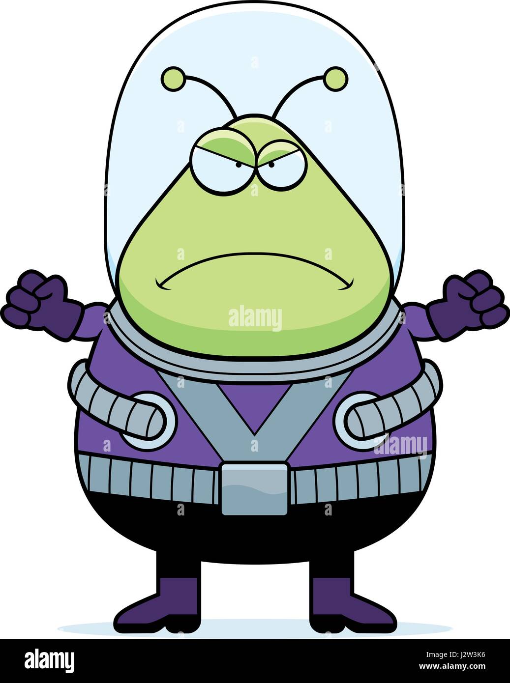 A cartoon illustration of an alien looking angry Stock Vector Image ...