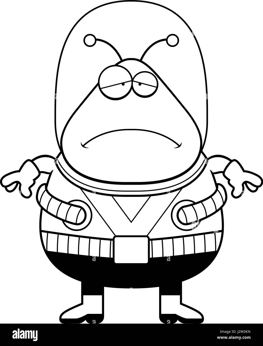 Cartoon illustration alien looking sad hi-res stock photography and ...