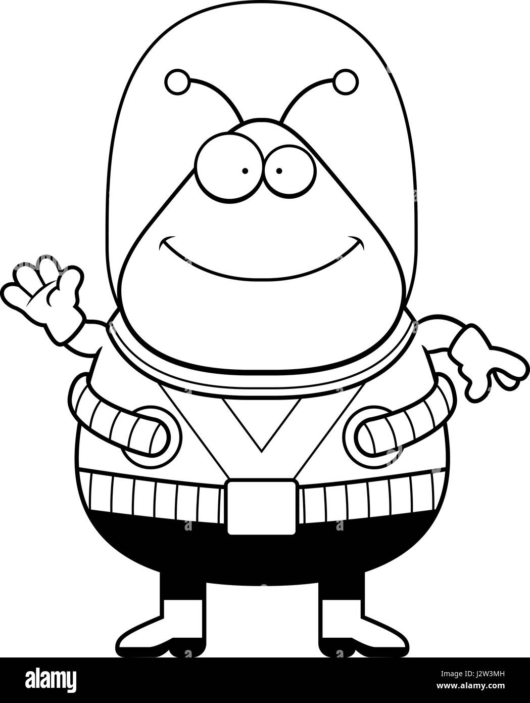 A cartoon illustration of an alien waving Stock Vector Image & Art - Alamy