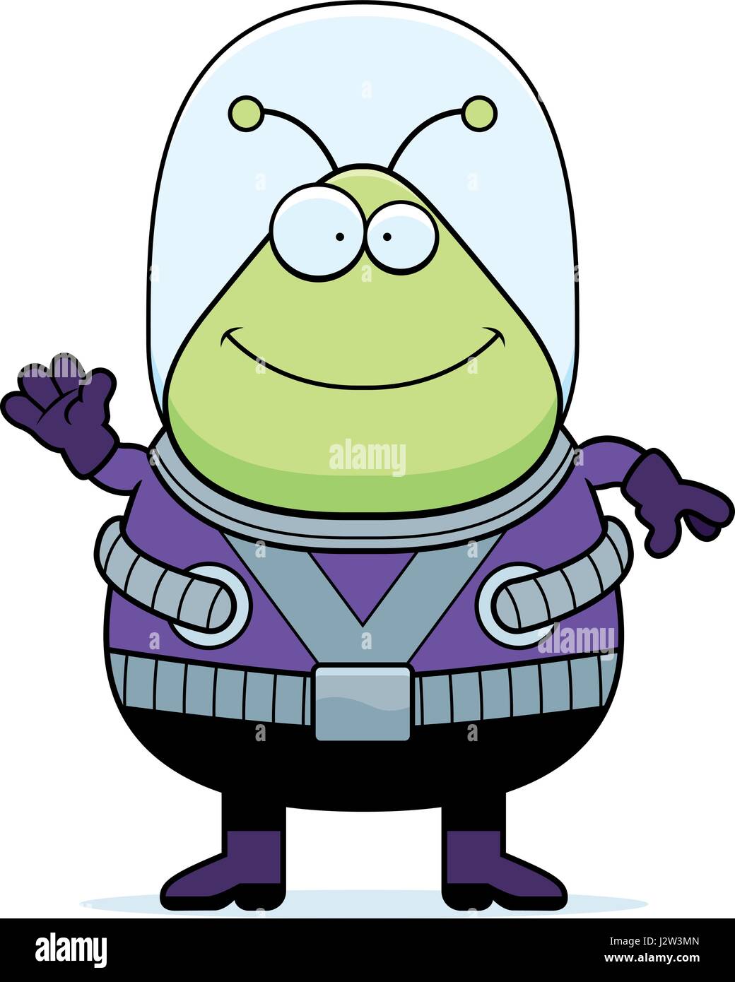 A cartoon illustration of an alien waving Stock Vector Image & Art - Alamy