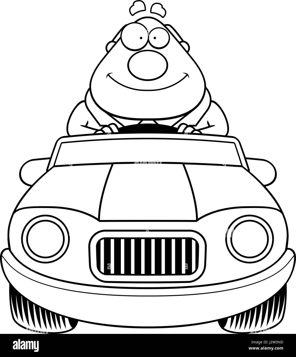 A cartoon illustration of a businessman driving a car and smiling Stock ... A cartoon illustration of a businessman driving a car and smiling Stock ...