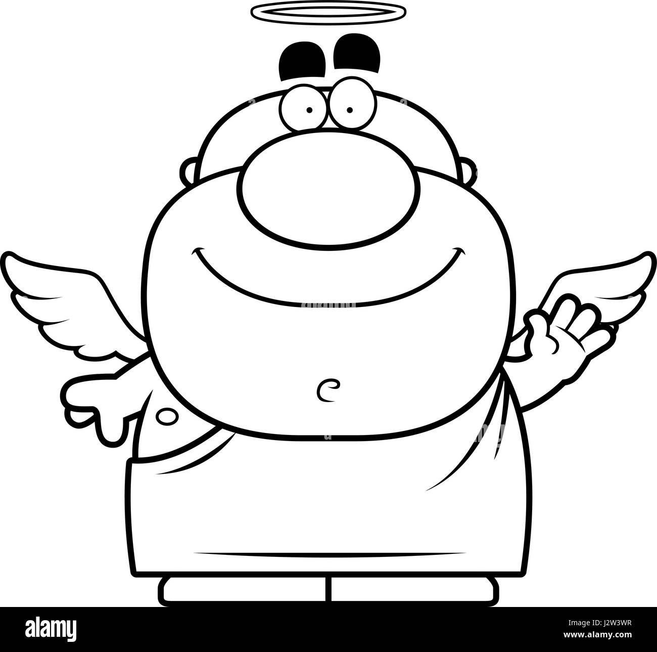 A cartoon illustration of an angel waving Stock Vector Image & Art - Alamy