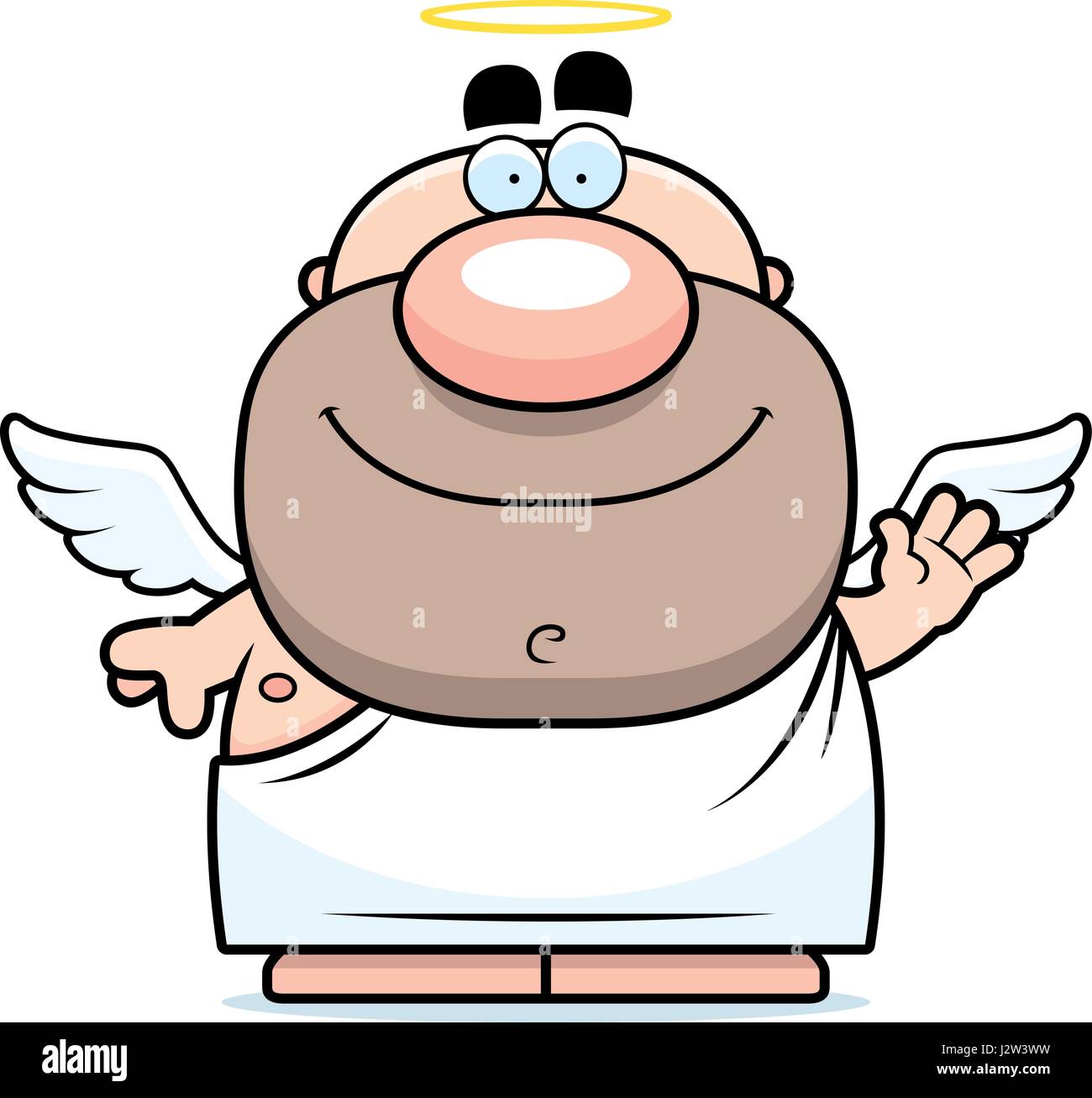 A cartoon illustration of an angel waving Stock Vector Image & Art - Alamy