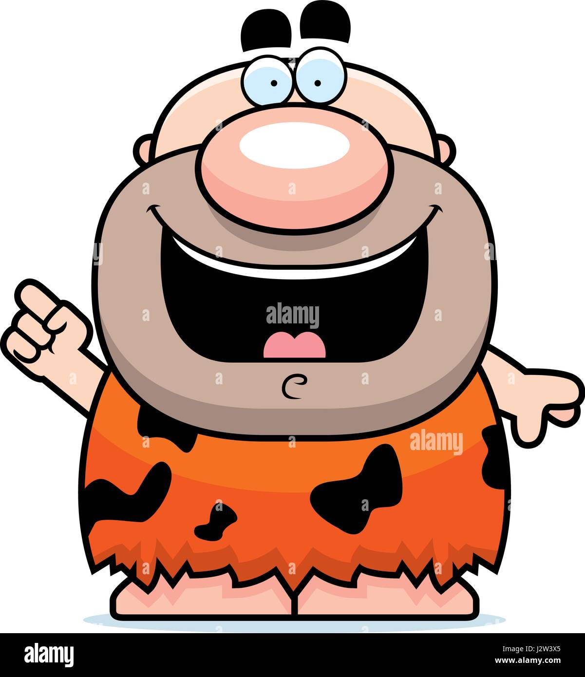 A cartoon illustration of a caveman with an idea Stock Vector Image ...