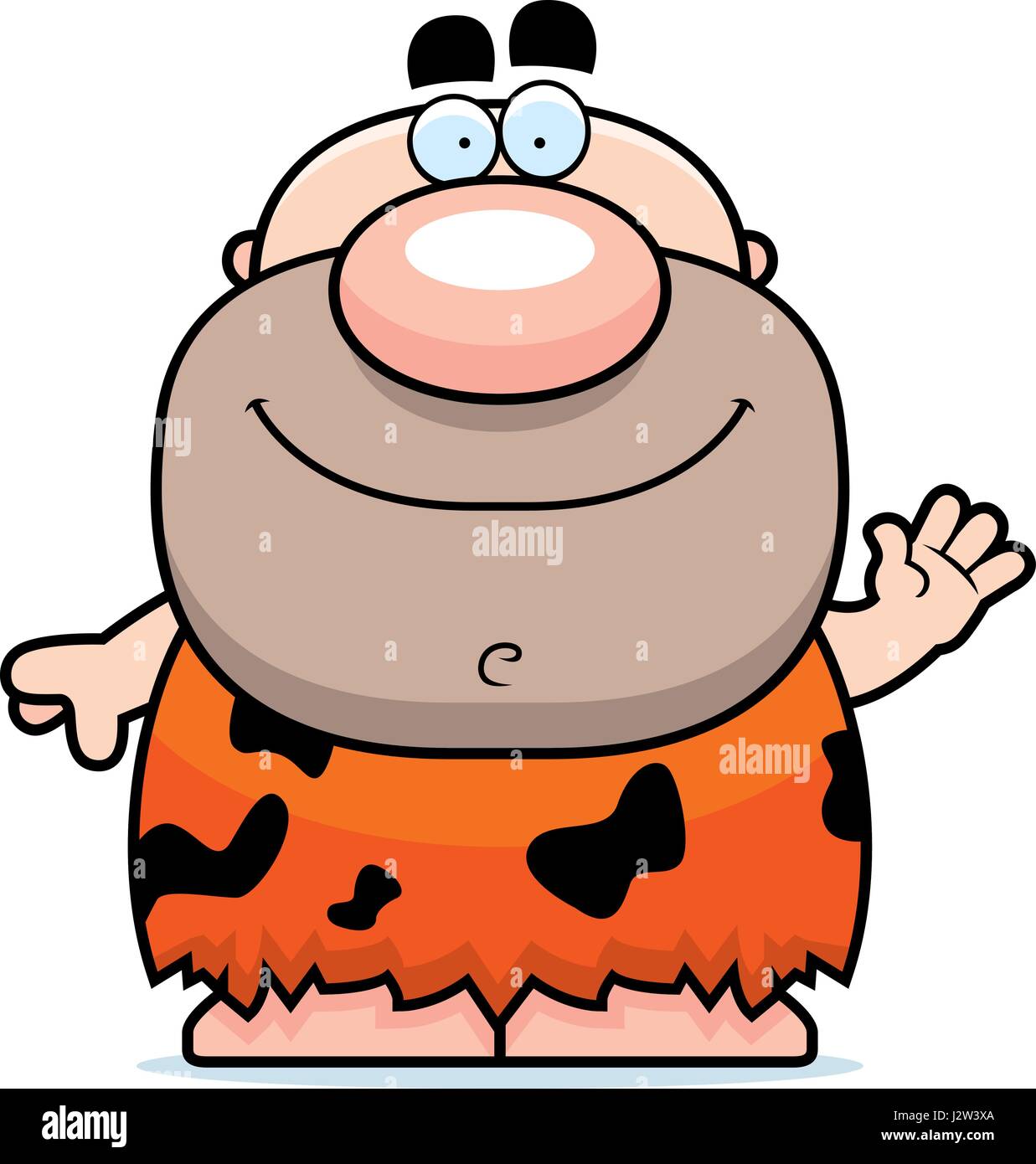 A cartoon illustration of a caveman waving Stock Vector Image & Art - Alamy