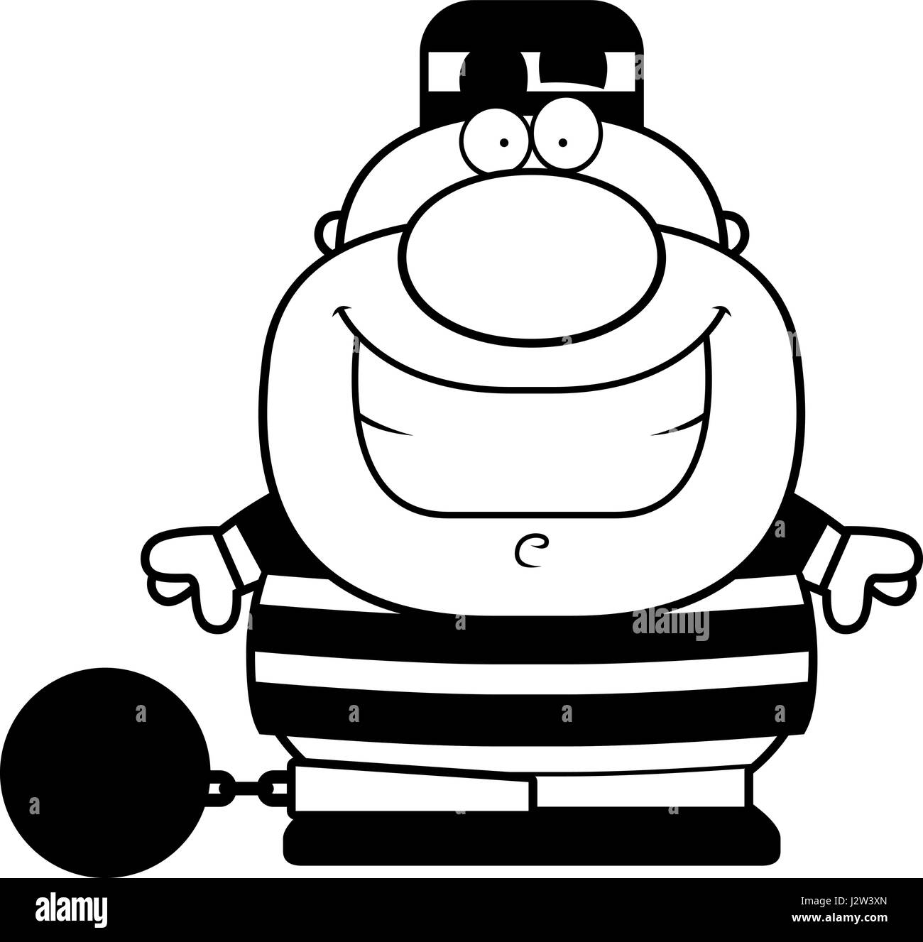 A cartoon illustration of a prisoner smiling Stock Vector Image & Art ...