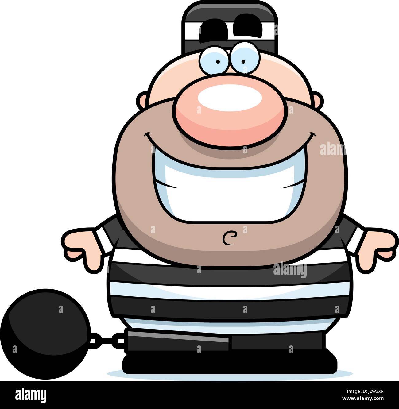 A cartoon illustration of a prisoner smiling Stock Vector Image & Art ...