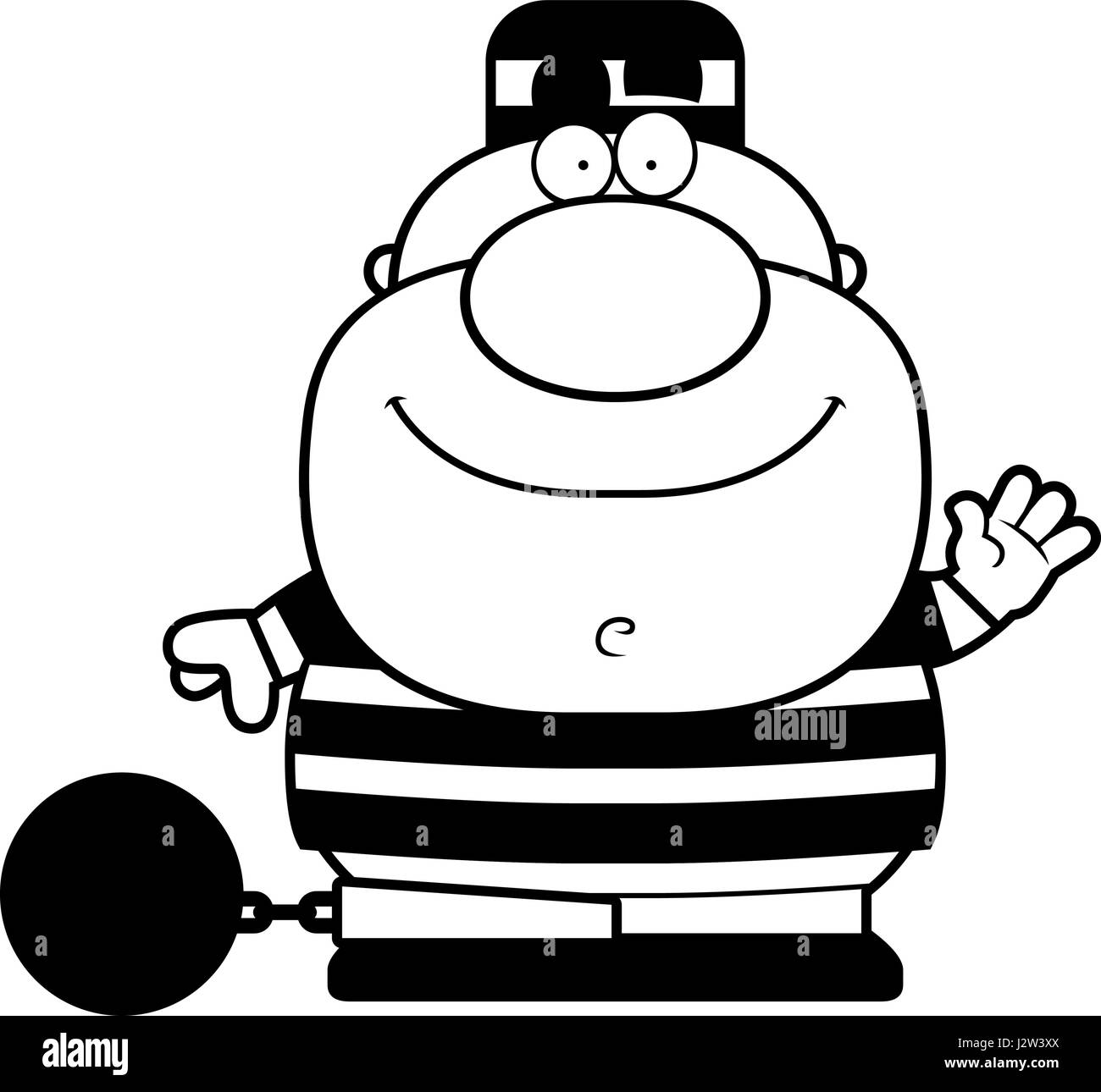 A cartoon illustration of a prisoner waving Stock Vector Image & Art ...