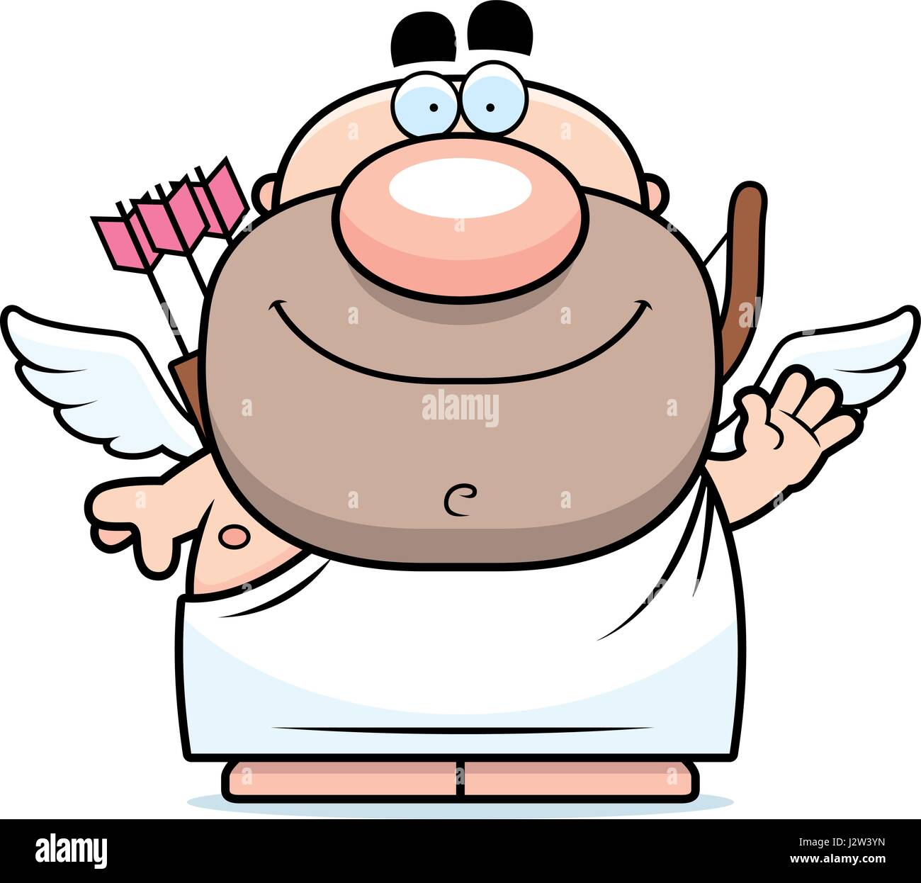 A cartoon illustration of a cupid waving Stock Vector Image & Art - Alamy