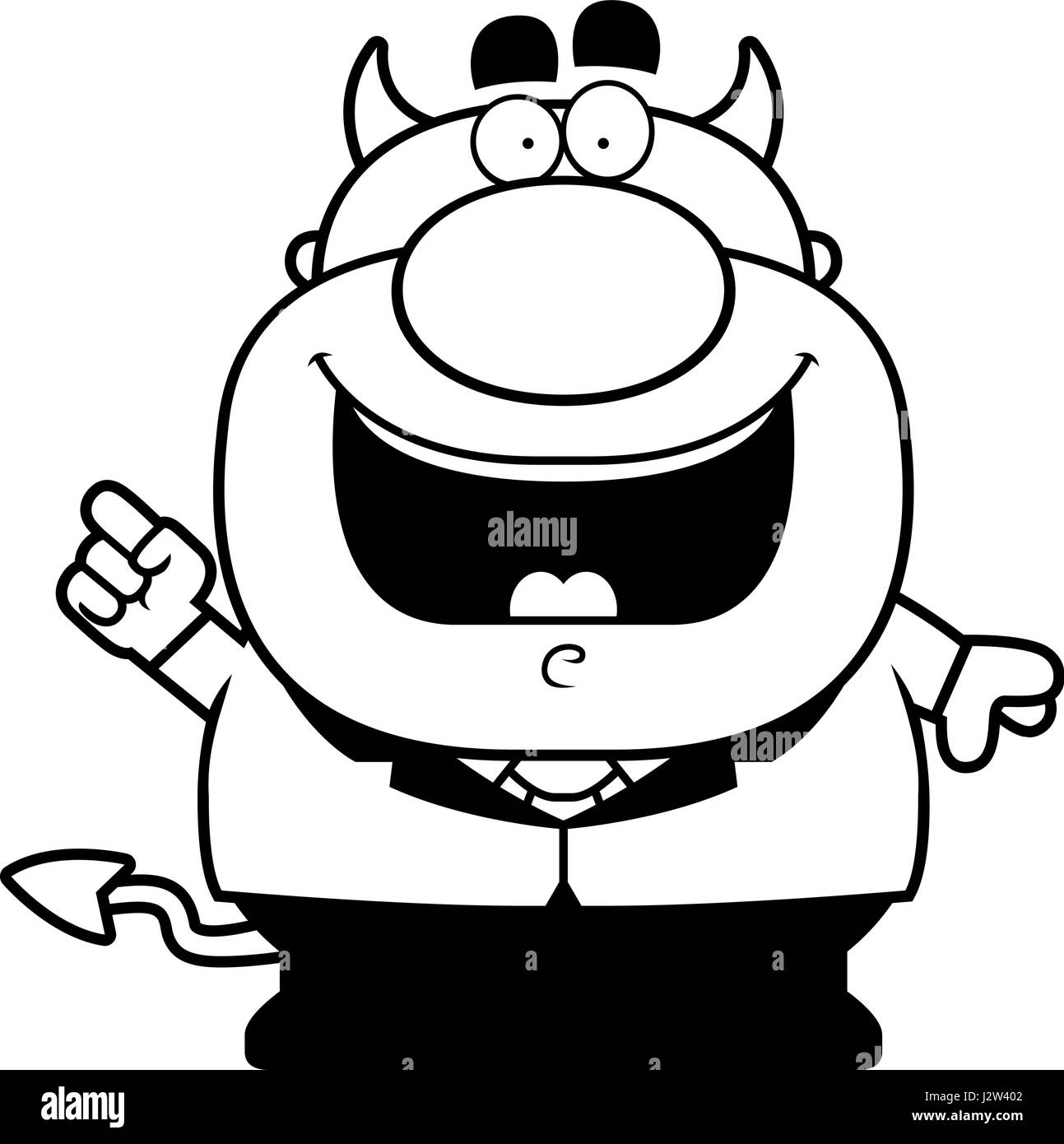 A cartoon illustration of a devil with an idea Stock Vector Image & Art ...