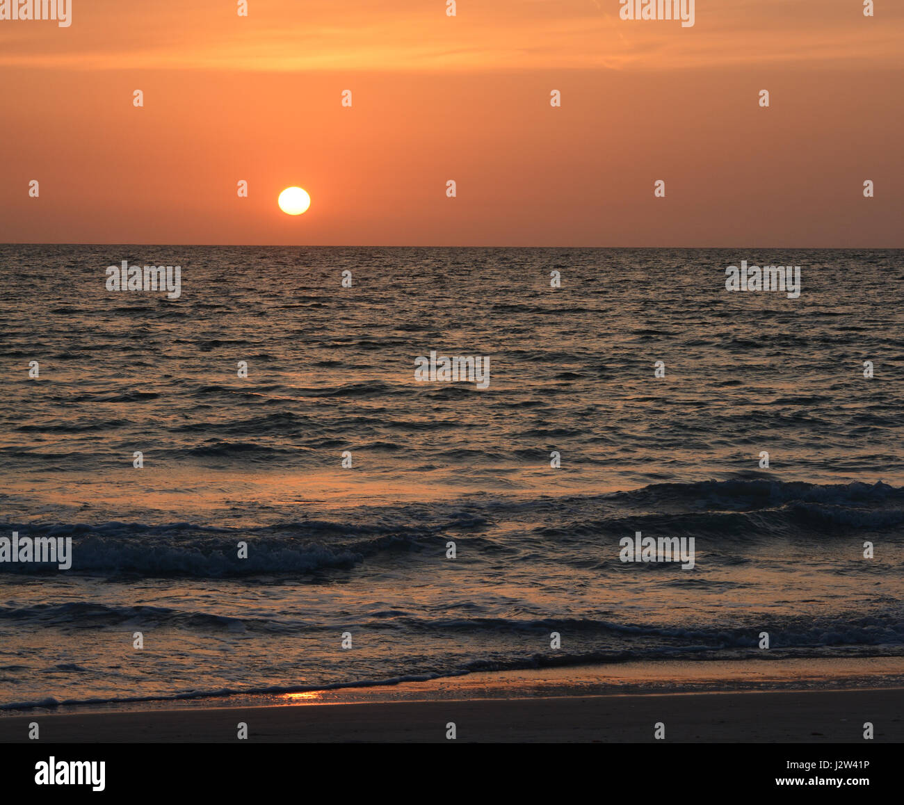 A beautiful sunset over the Gulf of Mexico on Indian Rocks Beach ...