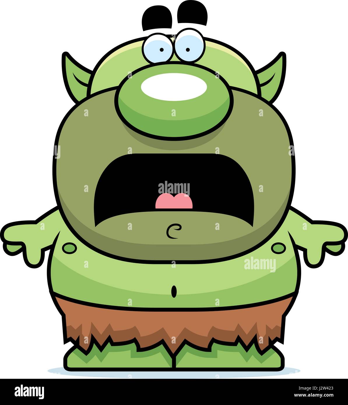 A cartoon illustration of a goblin looking scared Stock Vector Image ...
