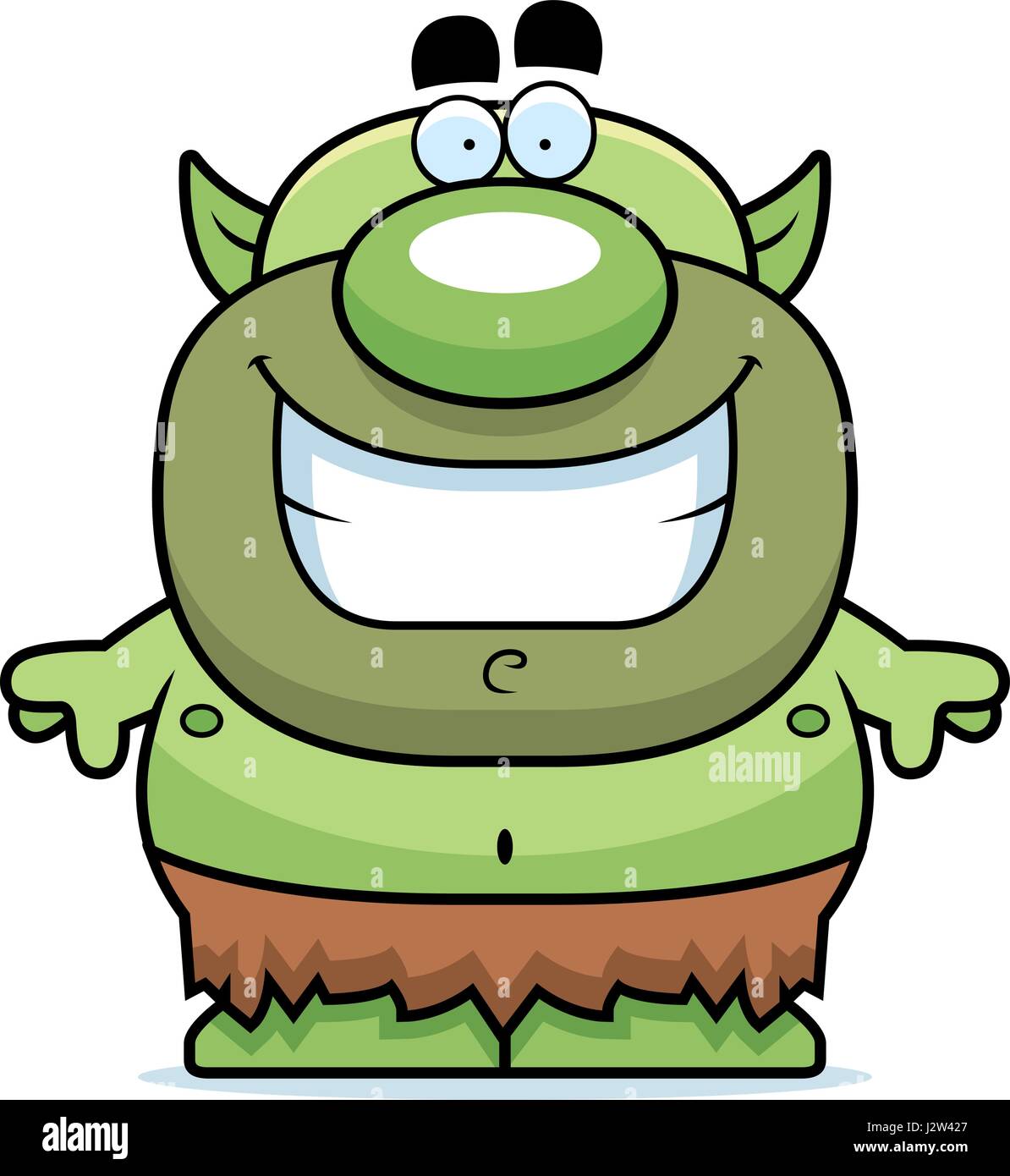 A cartoon illustration of a goblin smiling Stock Vector Image & Art - Alamy