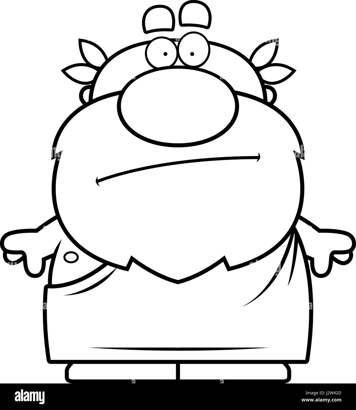 A cartoon illustration of a Greek philosopher looking bored Stock ...
