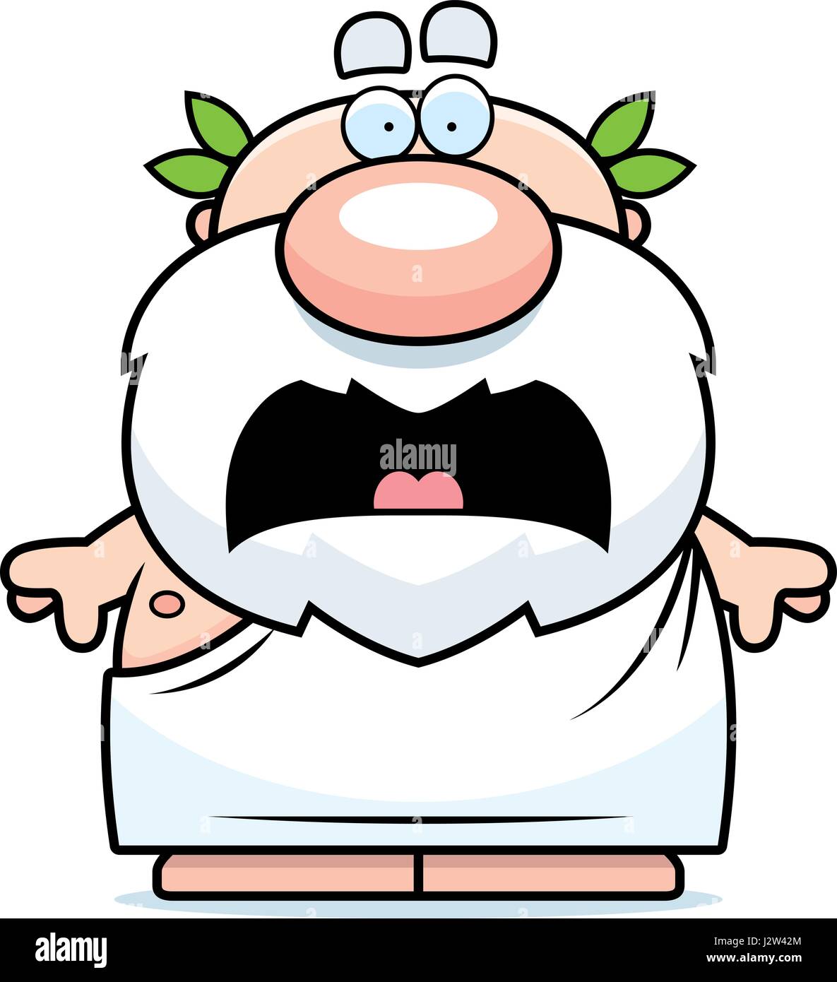 A cartoon illustration of a Greek philosopher looking scared Stock ...