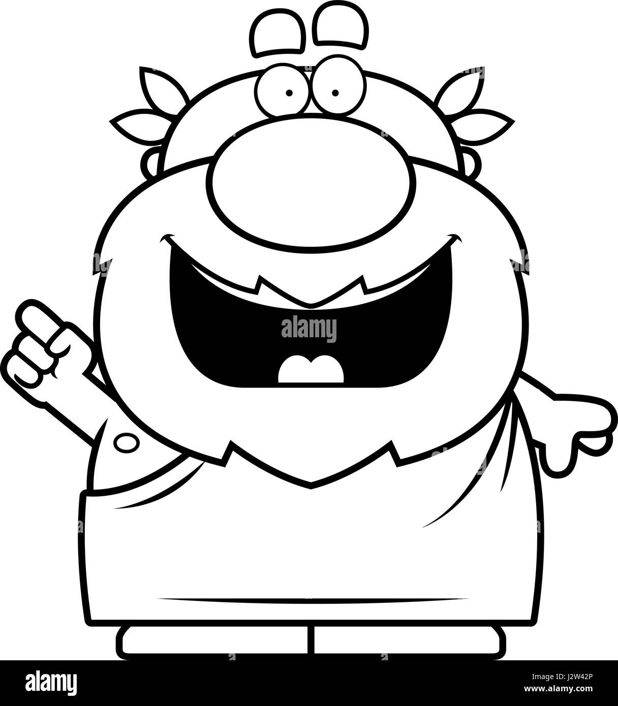 A cartoon illustration of a Greek philosopher with an idea Stock Vector ...