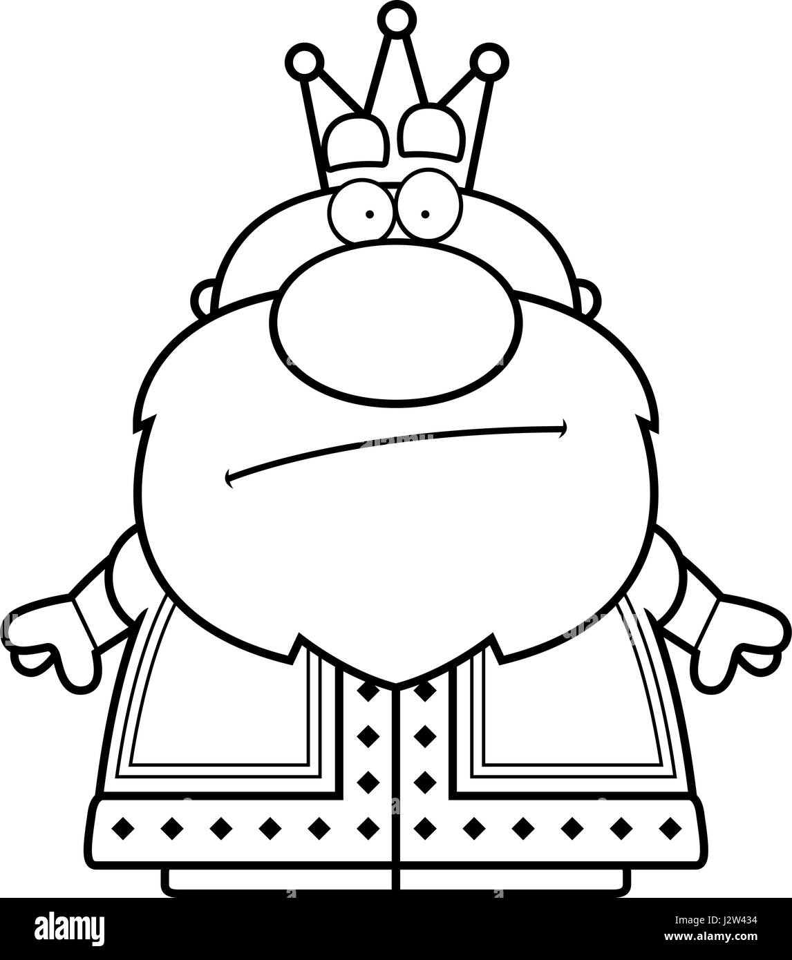 A cartoon illustration of a king looking bored Stock Vector Image & Art ...