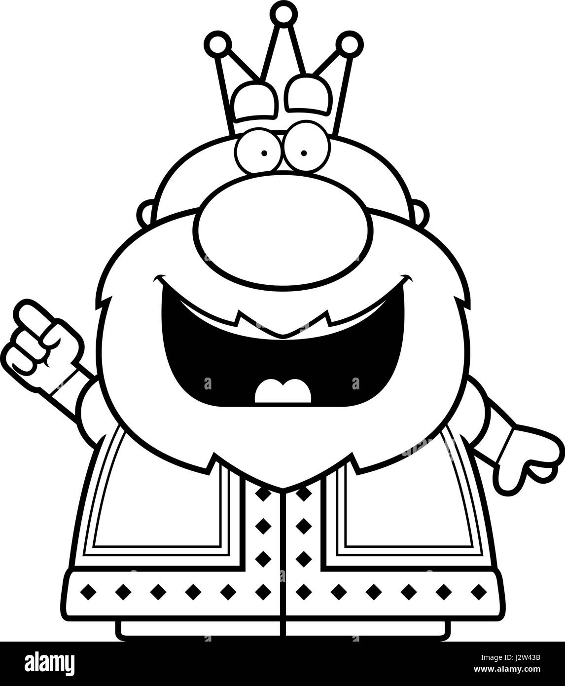 A cartoon illustration of a king with an idea Stock Vector Image & Art ...