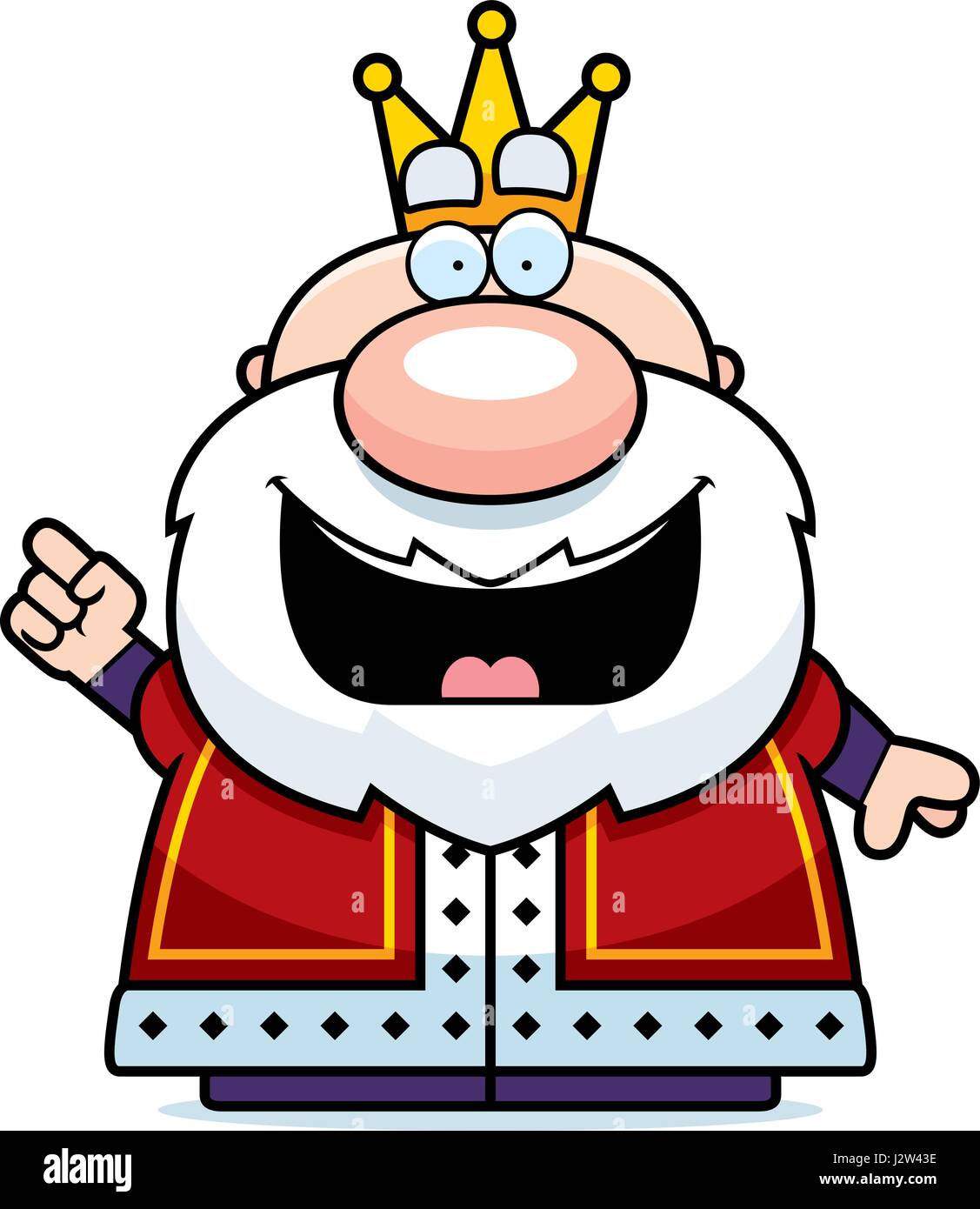 A cartoon illustration of a king with an idea Stock Vector Image & Art ...