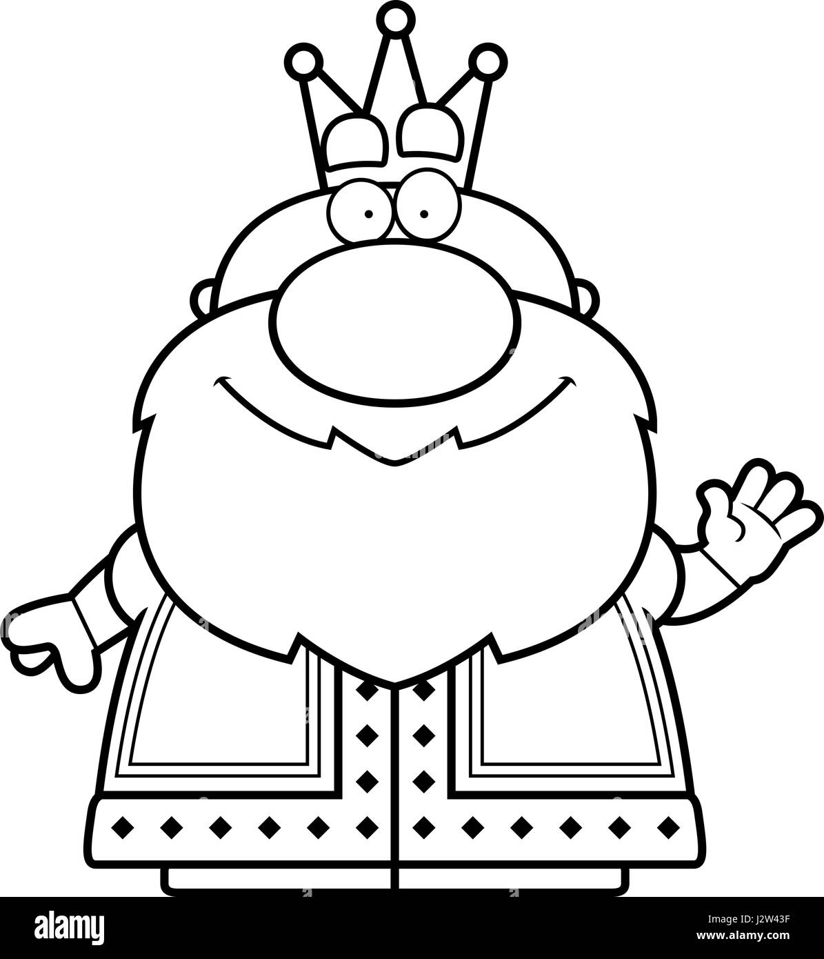 A cartoon illustration of a king waving Stock Vector Image & Art - Alamy