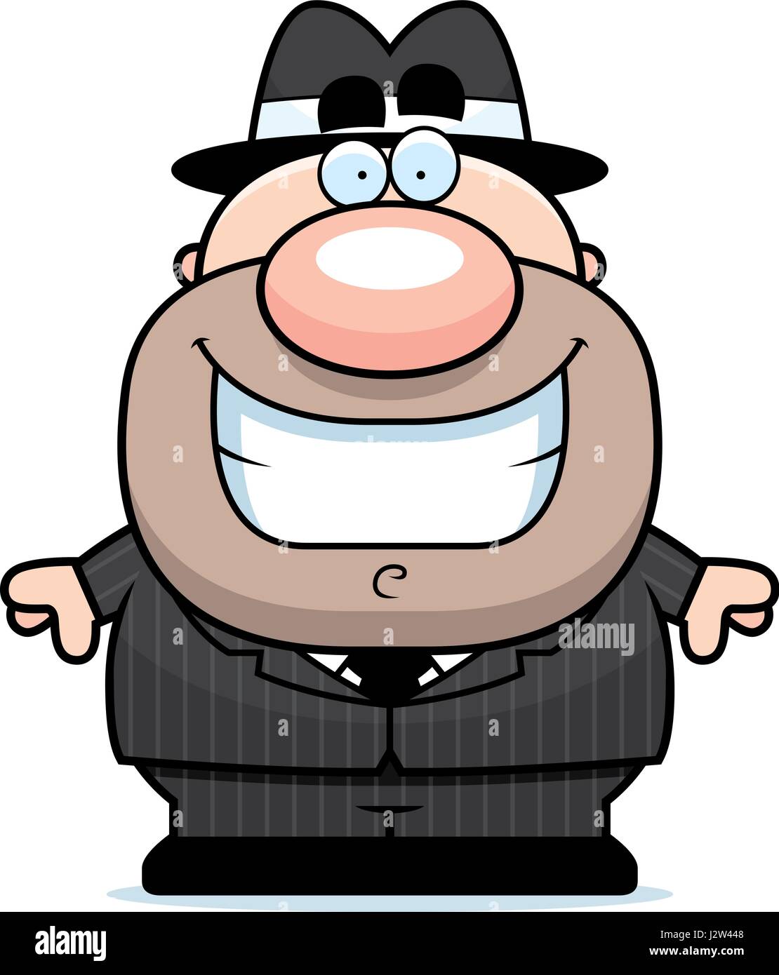 A cartoon illustration of a mobster smiling Stock Vector Image & Art ...