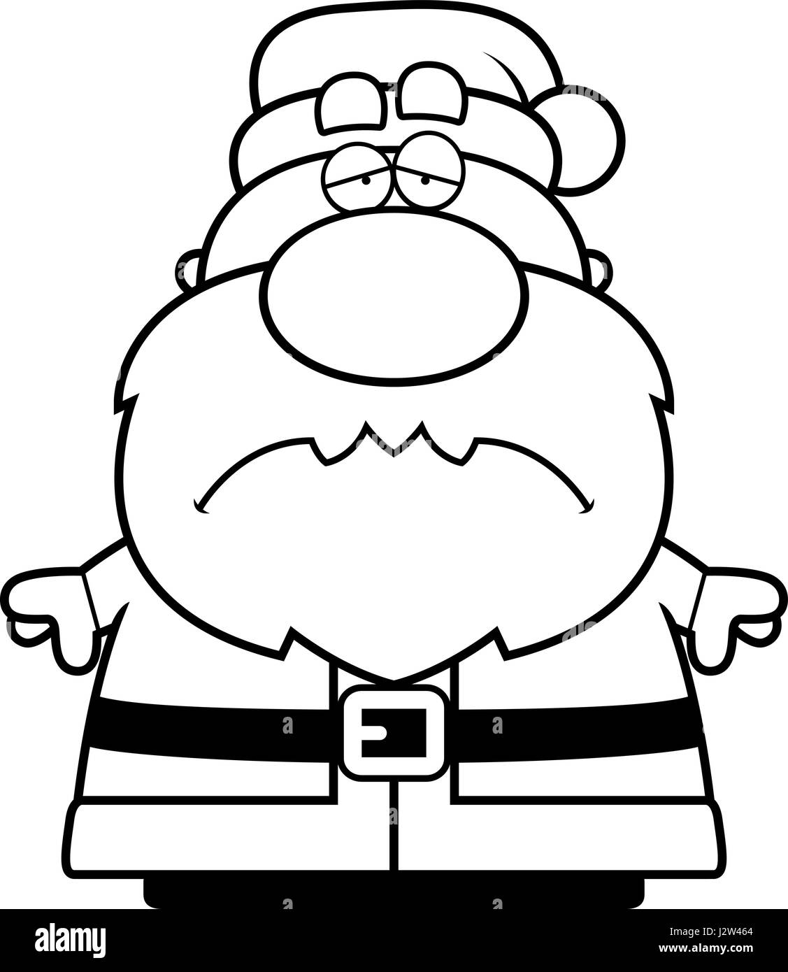 A cartoon illustration of Santa Claus looking tired Stock Vector Image ...