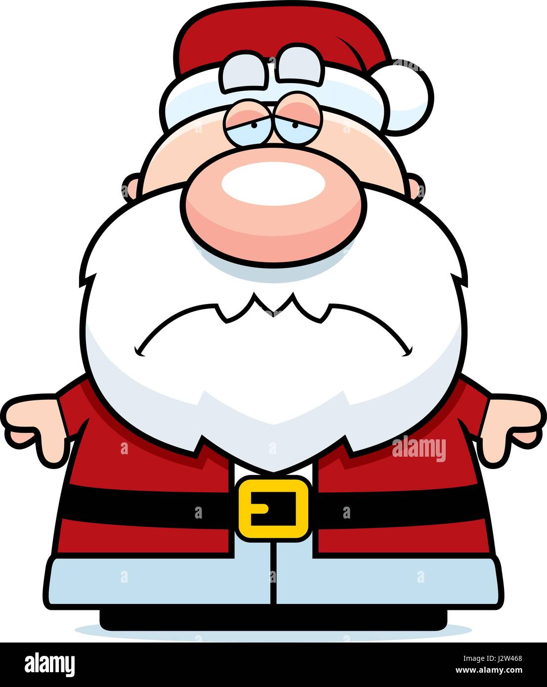 A cartoon illustration of Santa Claus looking tired Stock Vector Image ...
