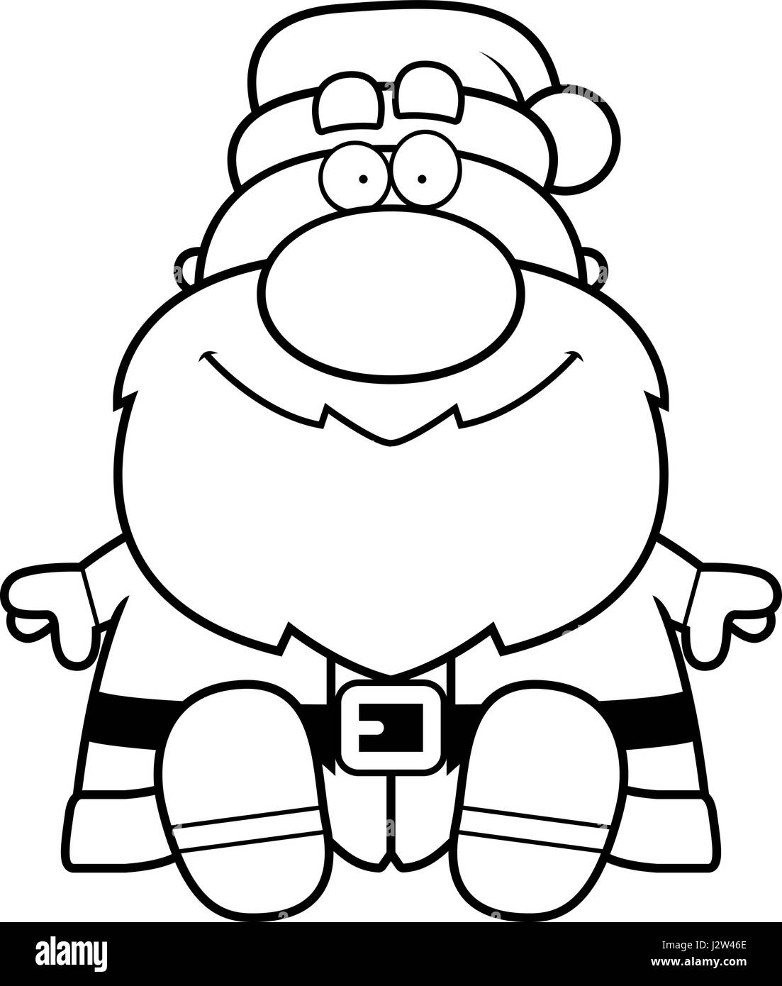 A cartoon illustration of Santa Claus sitting Stock Vector Image & Art ...