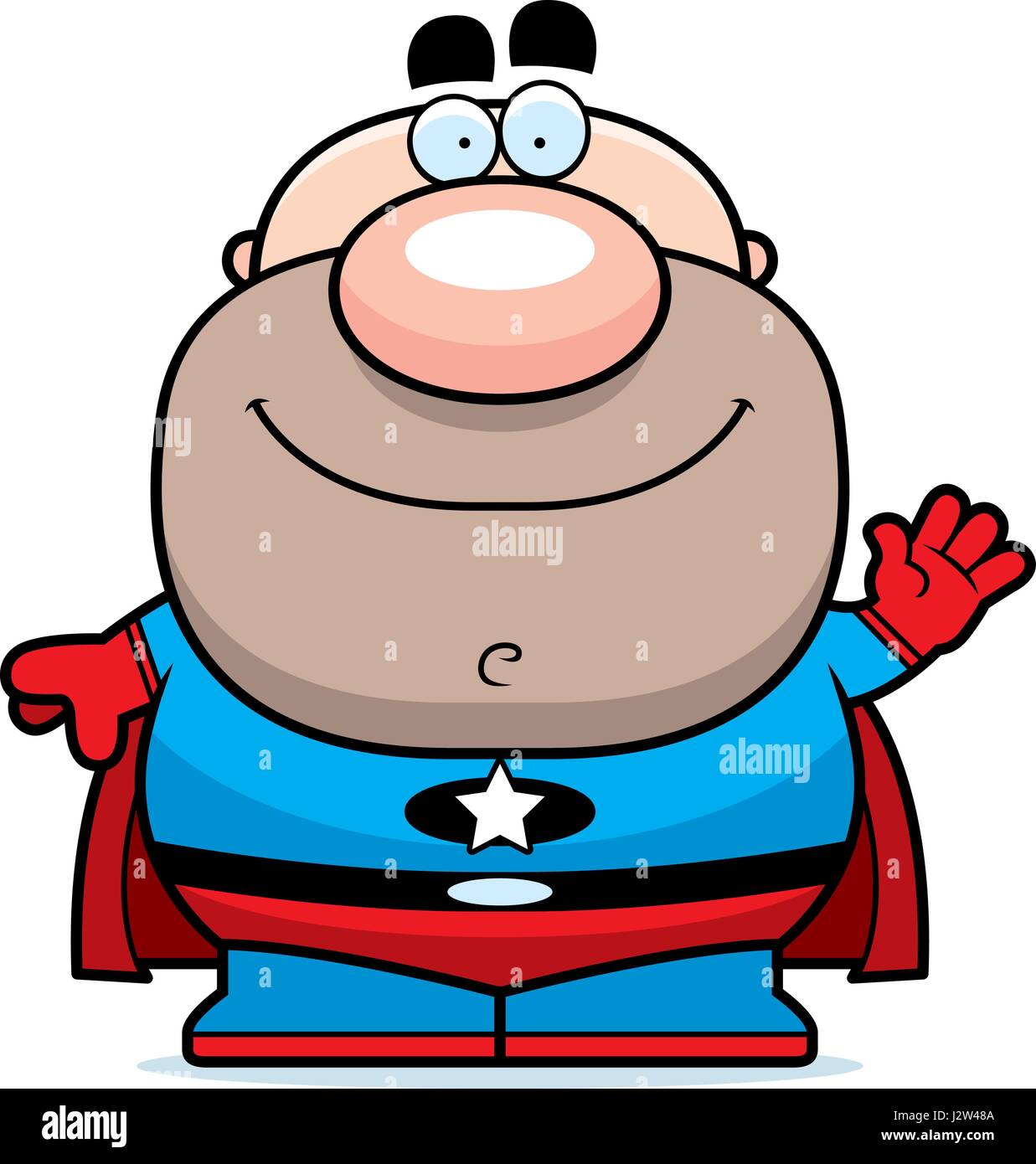 A cartoon illustration of a superhero waving Stock Vector Image & Art ...