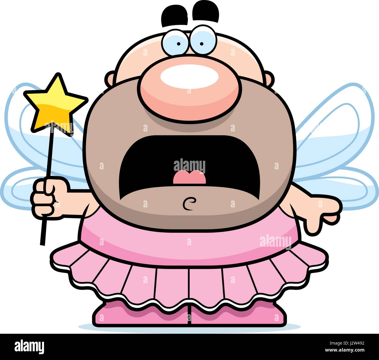 A cartoon illustration of the Tooth Fairy looking scared Stock Vector ...