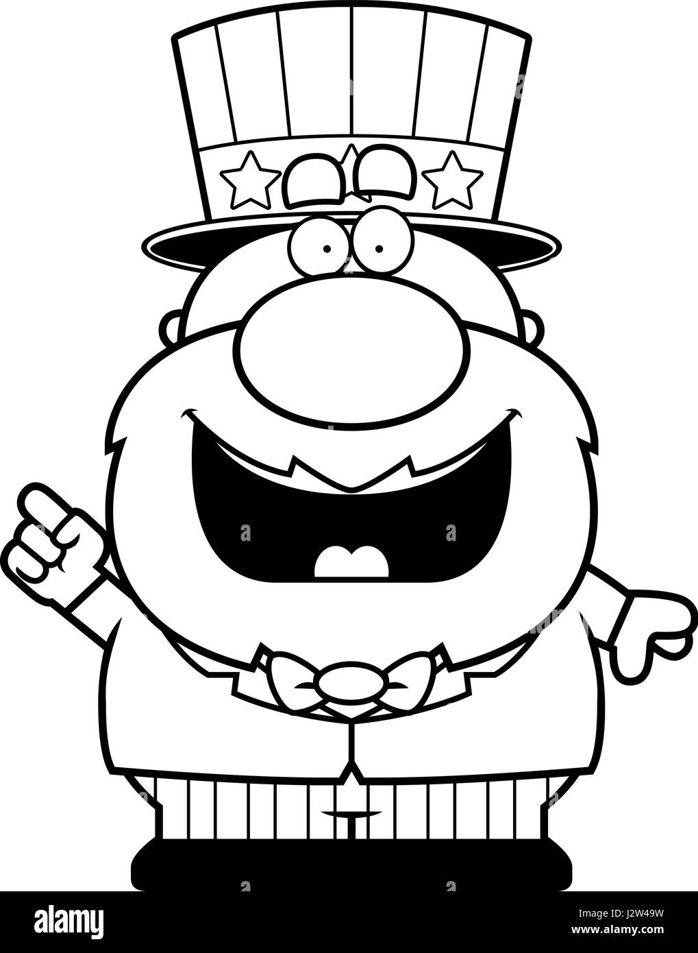 A cartoon illustration of a patriotic man with an idea Stock Vector ...