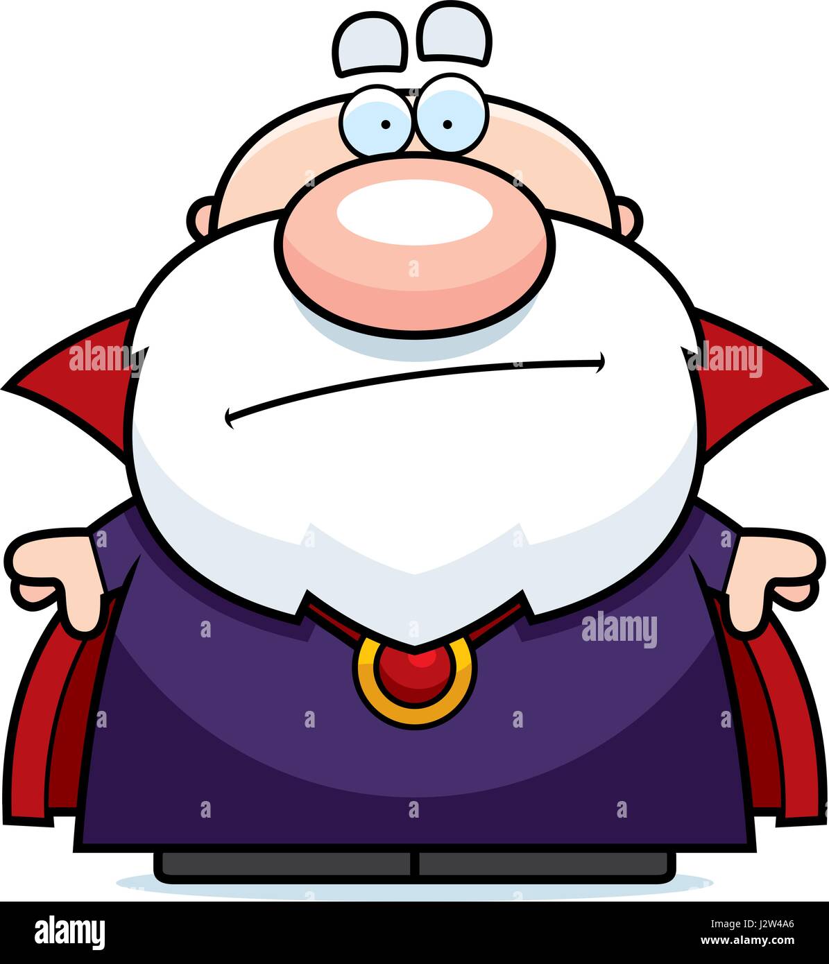 A cartoon illustration of a wizard looking bored Stock Vector Image ...