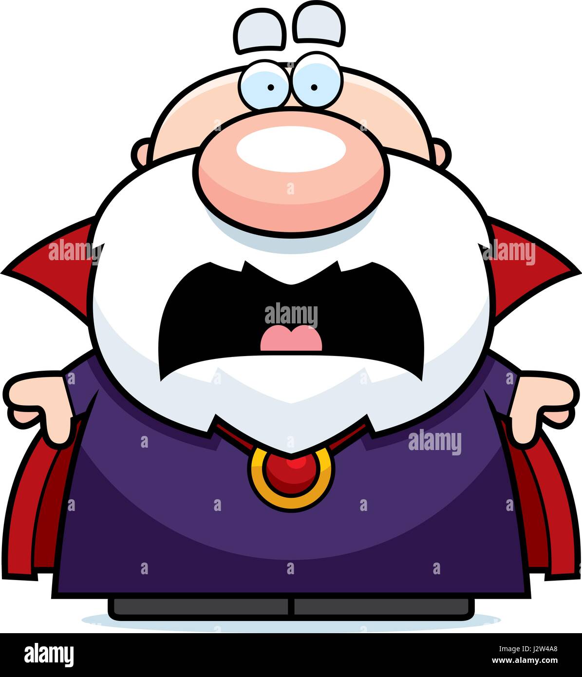 A cartoon illustration of a wizard looking scared Stock Vector Image ...