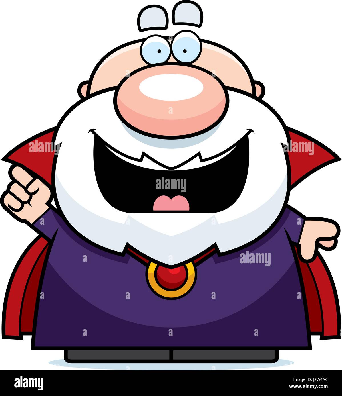 A cartoon illustration of a wizard with an idea Stock Vector Image ...