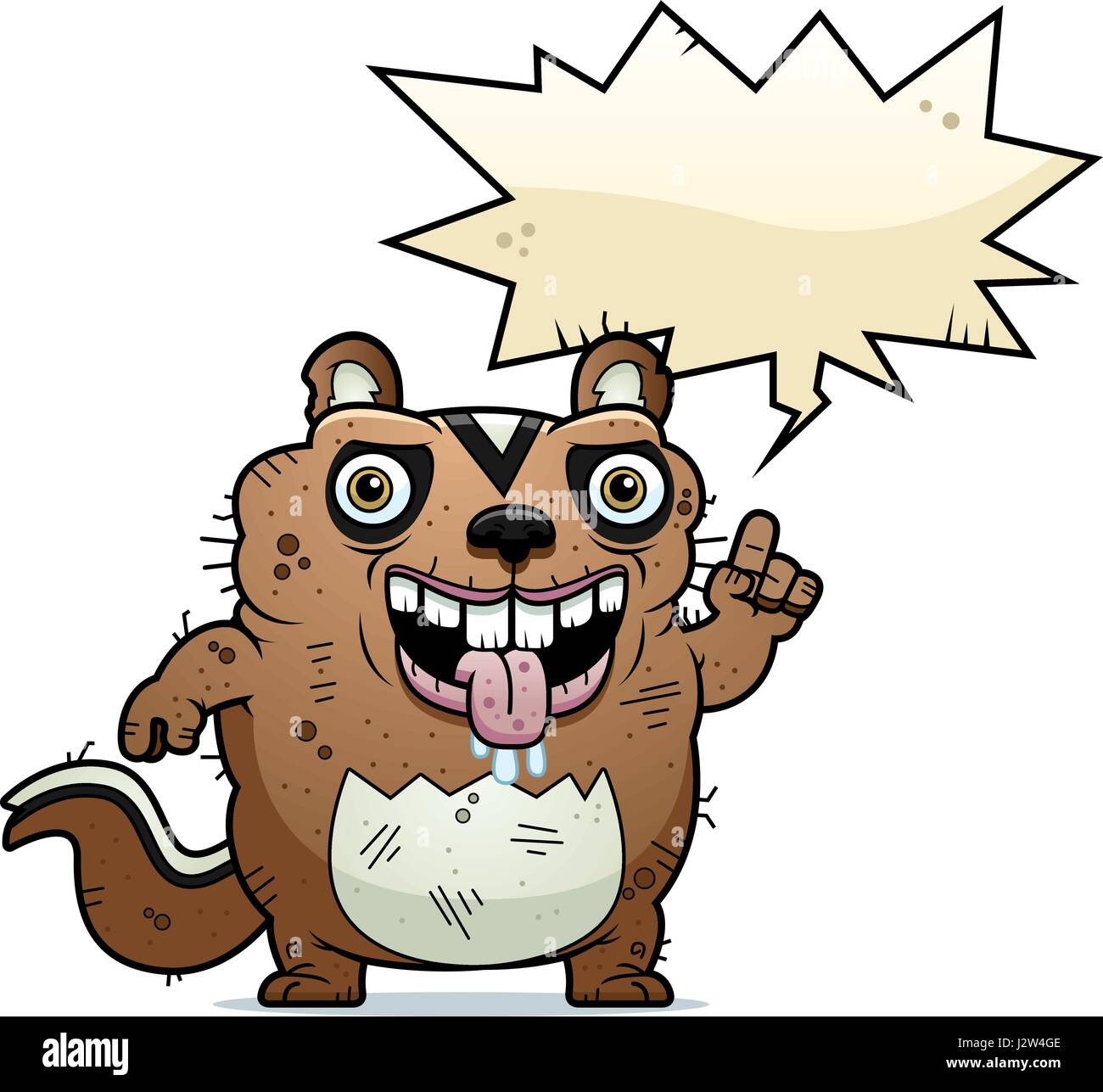 A cartoon illustration of an ugly chipmunk talking Stock Vector Image ...