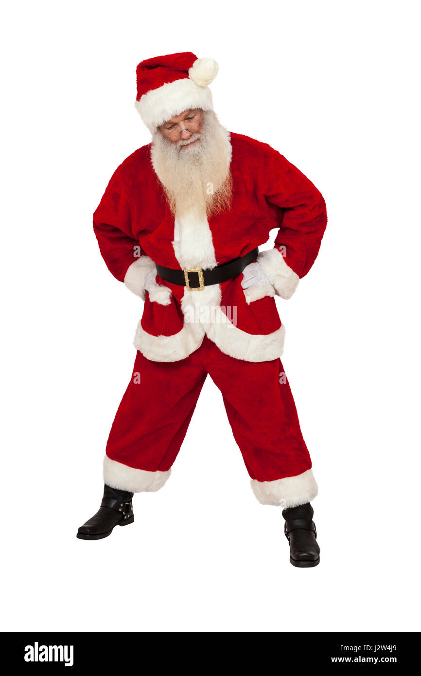 Santa Claus looks down isolated Stock Photo - Alamy